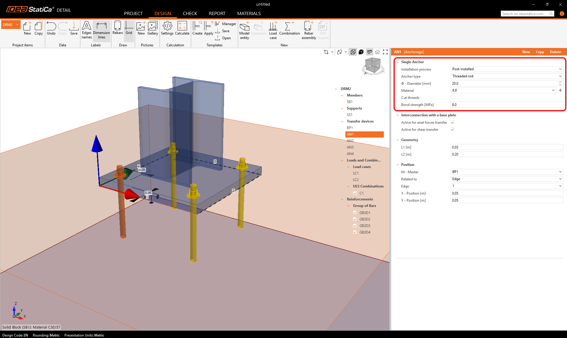 Additional anchoring types definition | IDEA StatiCa